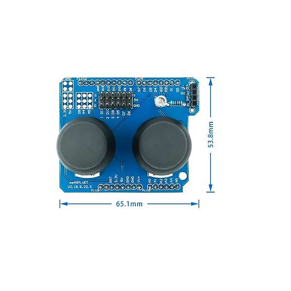 Shield 2 Joysticks para Arduino Uno AutoCore Robótica Arduino
