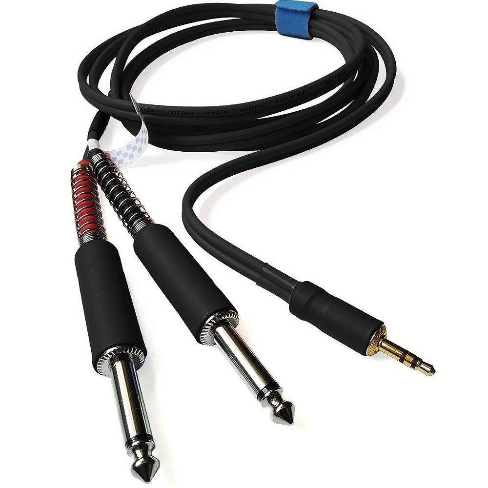 Cabo P2 Banhado + 2P10 Monos Profissional - Custom Cabos