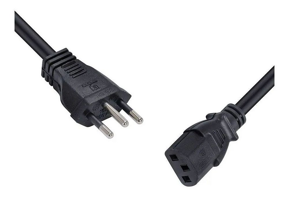 CABO DE ENERGIA AC TRIPOLAR P/ FONTE 3X0,50MM 1,2M MEGATRON - Musical ...