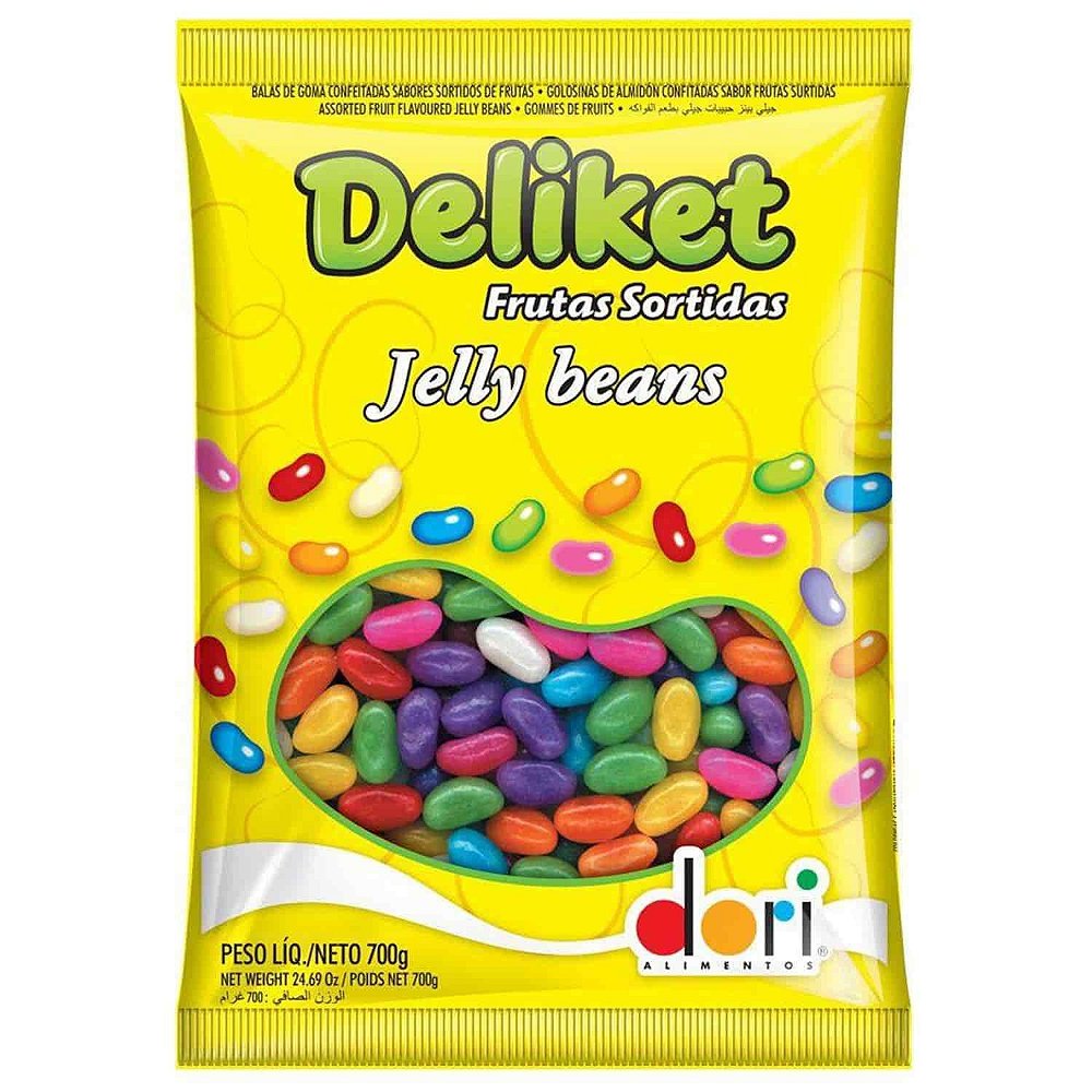 Bala de Goma Confeitada Deliket Jelly Beans Frutas Sortidas Jujuba ...
