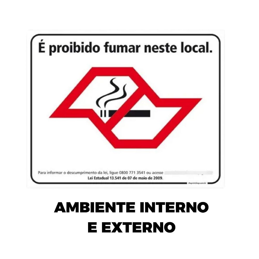 Placa Sinalização Aviso Proibido Fumar Sp Lei Nº 13541 - ARMAZEM DO EPI ... Placa Sinalização Aviso Proibido Fumar Sp Lei Nº 13541 - ARMAZEM DO EPI ...