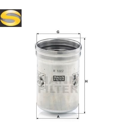 MANN W1022 - Filtro de Óleo Lubrificante - Showlub