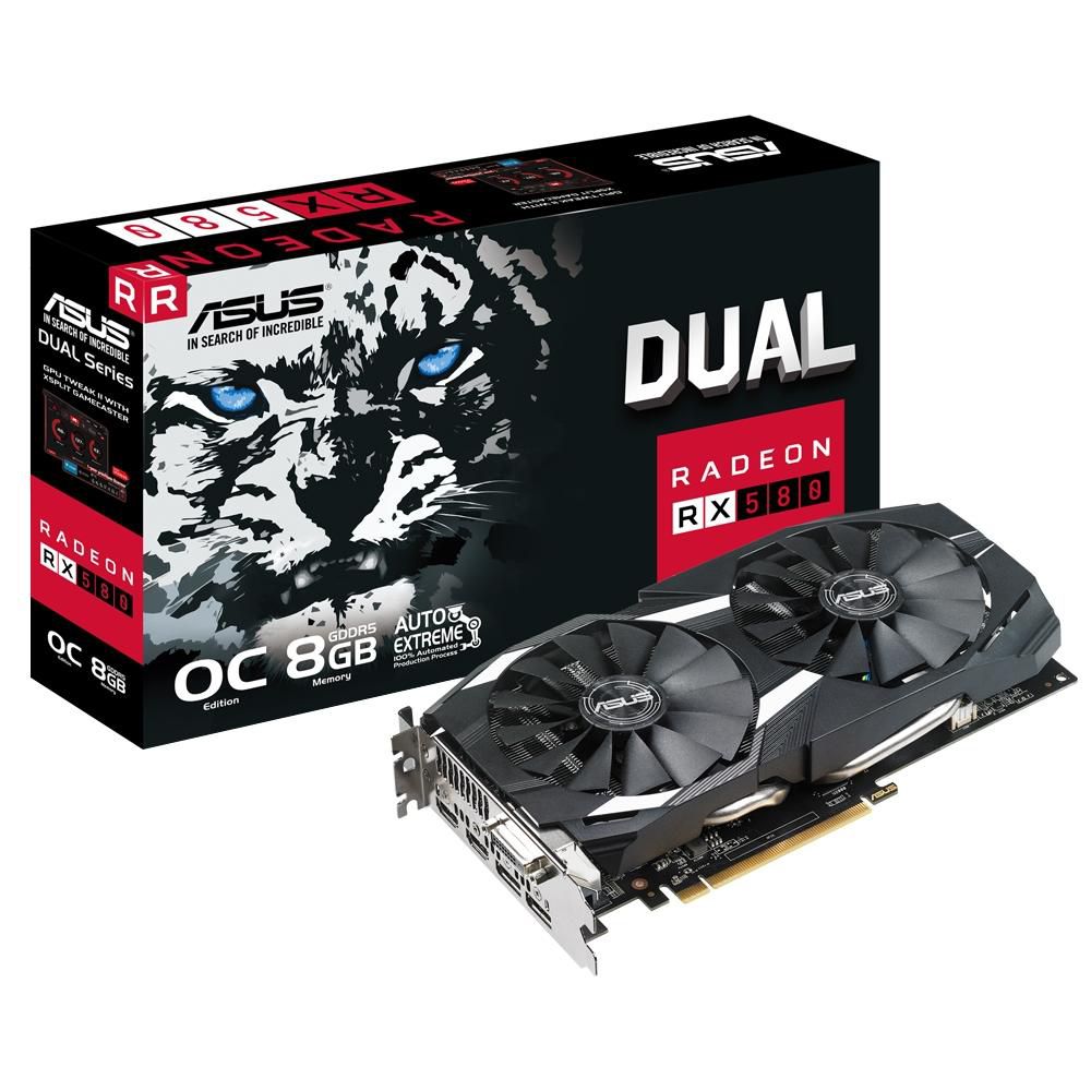 Placa de Vídeo Asus Radeon RX 580 Dual OC 8GB GDDR5 256Bit - Canuto ...