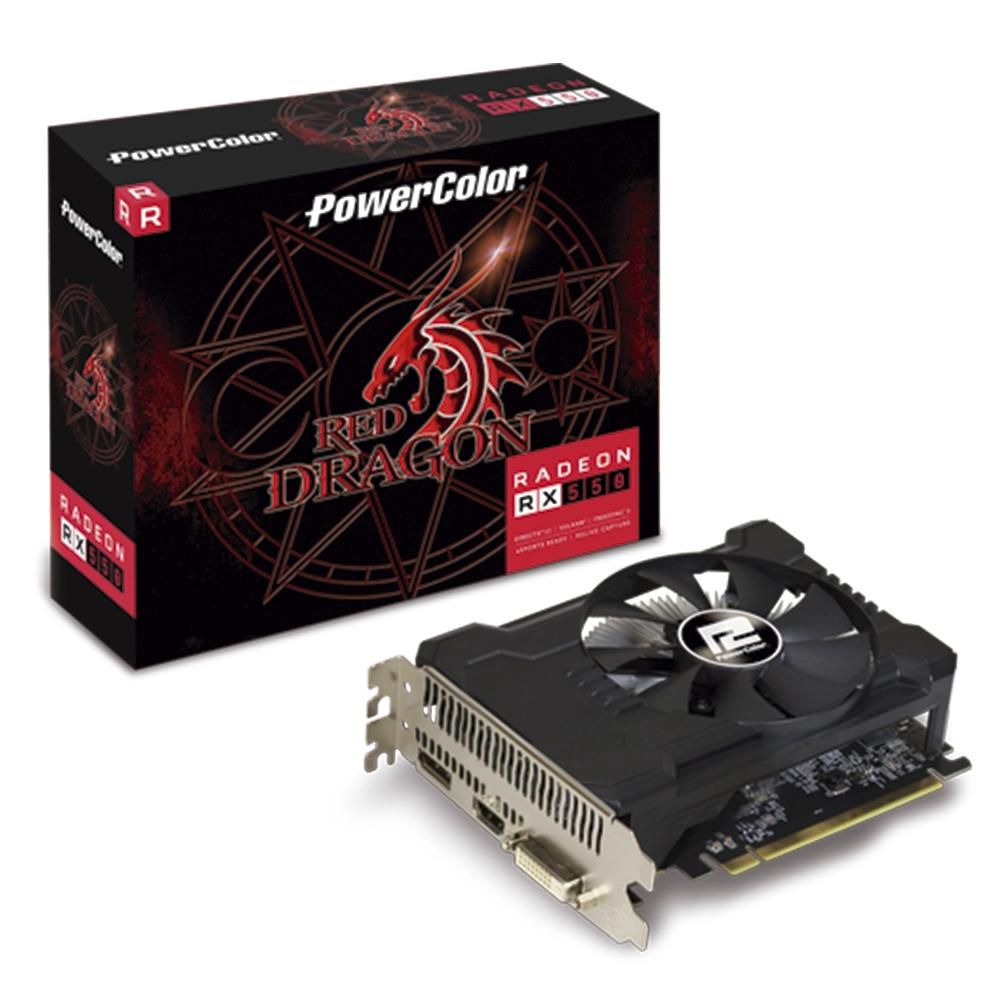 Placa de Vídeo PowerColor Red Dragon AMD Radeon RX 550 2GB, GDDR5 - Canuto Informática - Sua ...