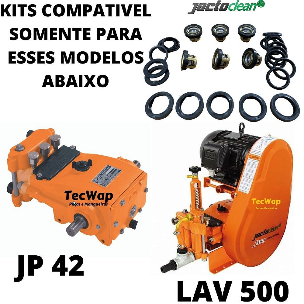 Kit Reparo Lavadora Bomba Jacto Lav 400 / 500 Jp 42 Com Valvulas Jacto ...