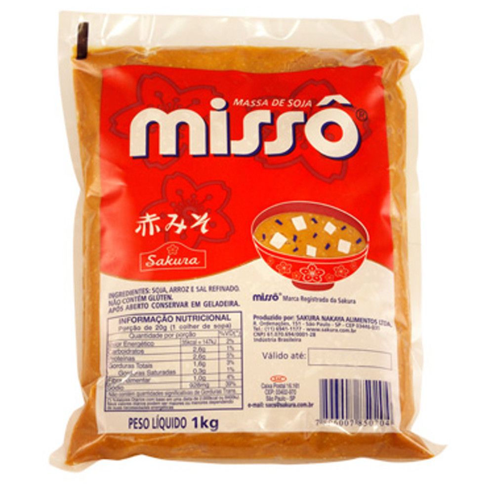 MISSO PACOTE AKA (VERMELHO) E SHIRO (AZUL) SAKURA - 1KG - Miki Produtos ...