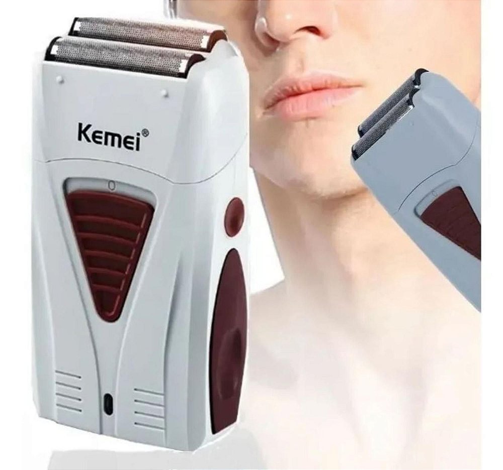 Barbeador Elétrico Profissional Aparador De Cabelo Recarregável Kemei
