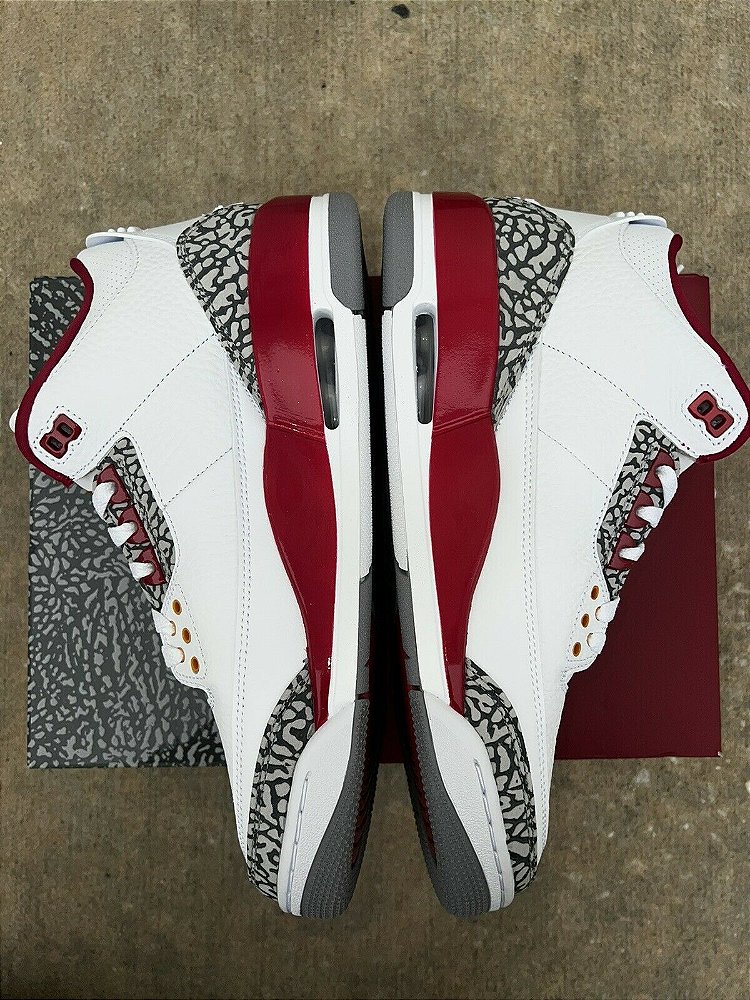 Air Jordan 3 Retro 'Cardinal Red' - Boutique ZeroUm | Conceito Hype de A-Z
