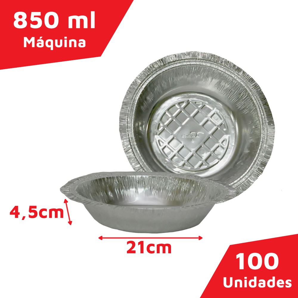 Marmitex Alumínio 850ML Termica T8 Máquina - As melhores embalagens e ...