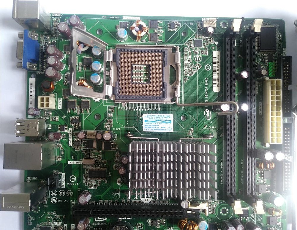 Placa Mãe Intel DG31PR LGA775 para Pcs e Desktops - RIKATECH