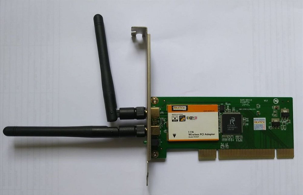 Placa de Rede WIFI Ralink PCI 2.4 Ghz 300 Mbps com 2 Antenas para PCs ...
