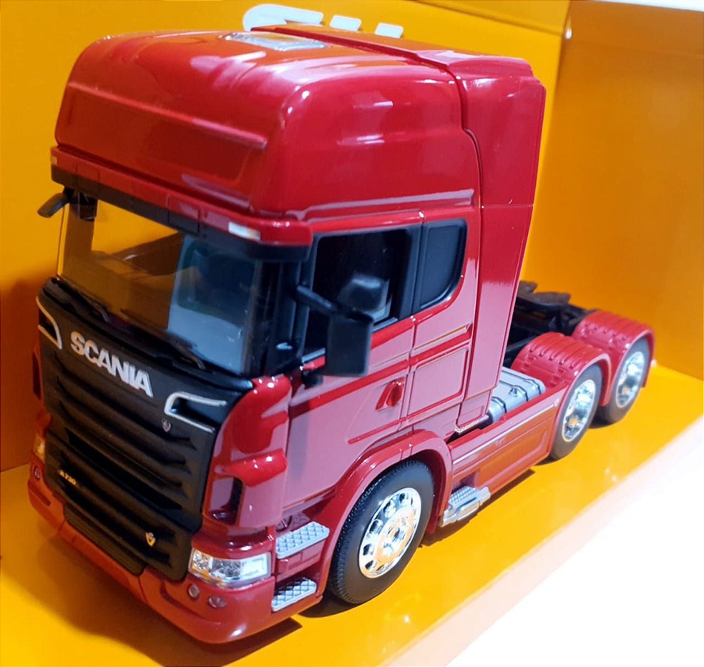 Miniatura Caminhão Scania V8 R730 6X4 - Escala 1/32 - Welly - Minisclub