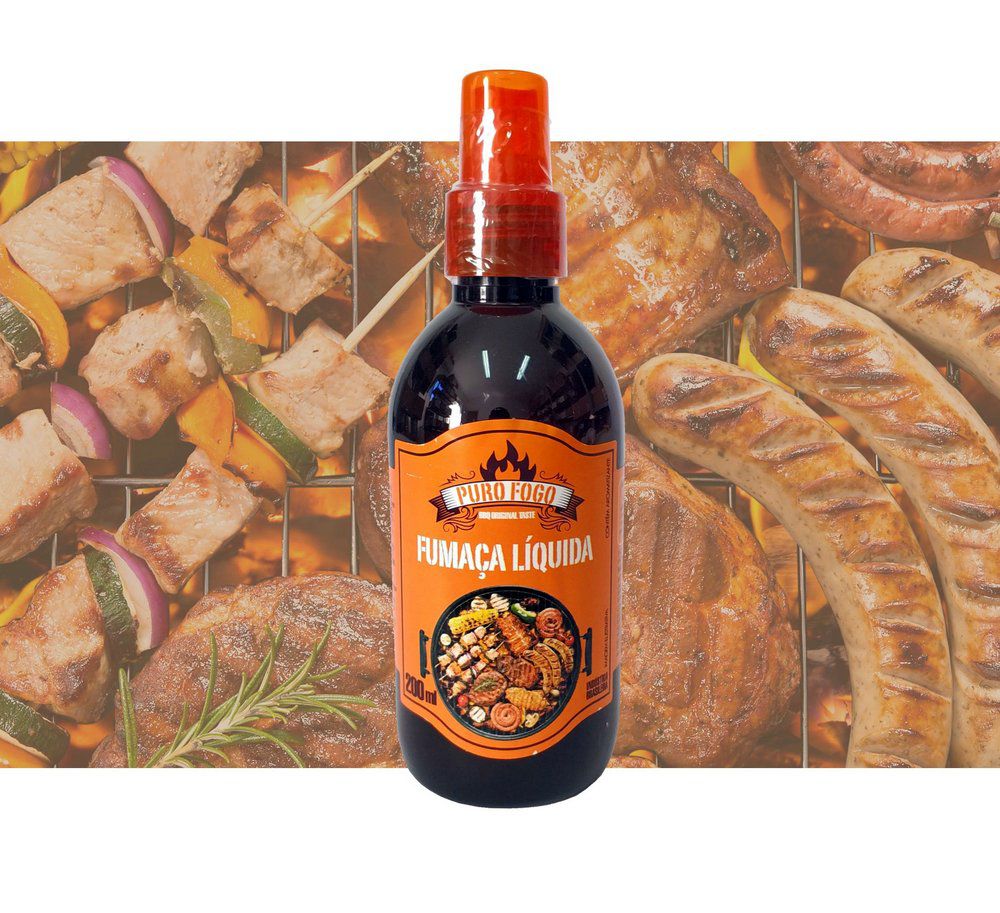 Fumaça Líquida Para Carnes Vegetais Spray Puro Fogo 200mL ...