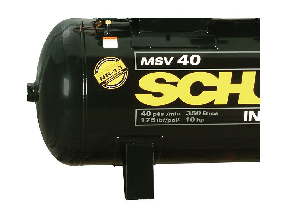 COMPRESSOR DE AR SCHULZ - MSV 40/350 MAX - 40 PES 350 LITROS 175 LIBRAS ...