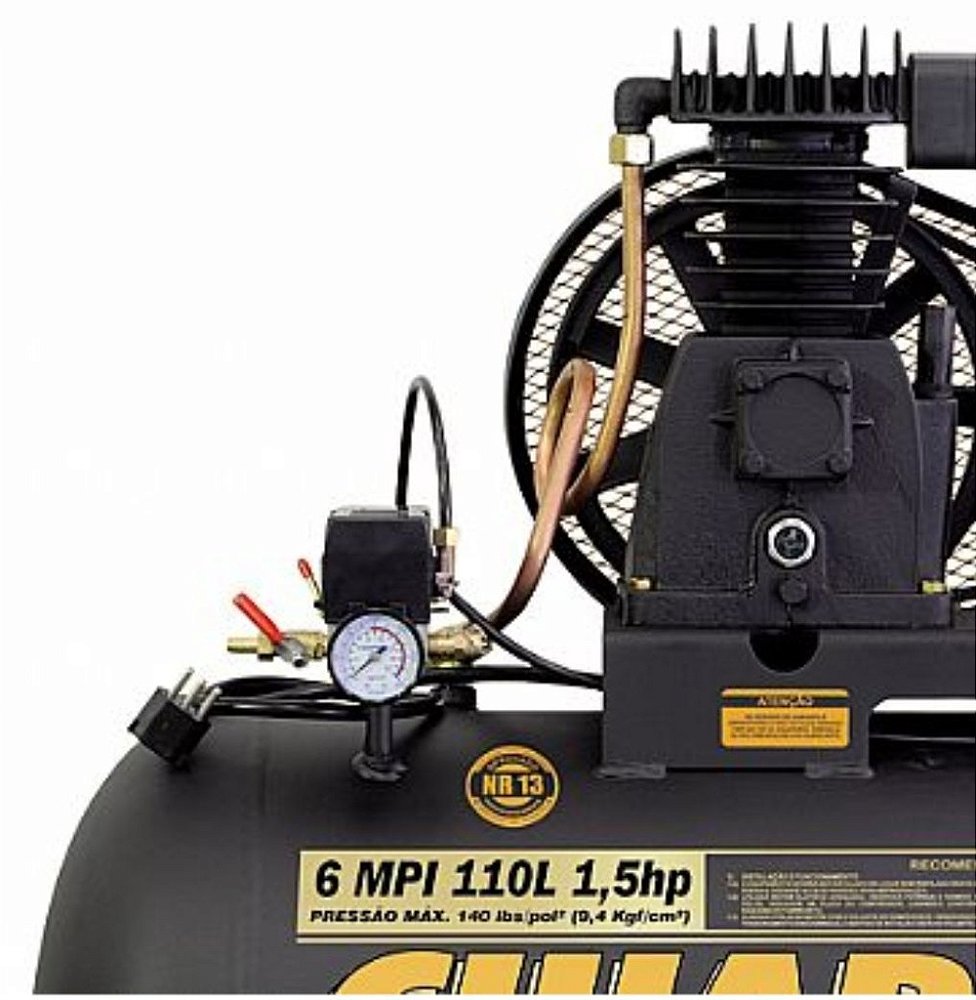 Compressor 140psi 6MPI/110 Litros 1,5 HP 110/220V - emagazine.com.br