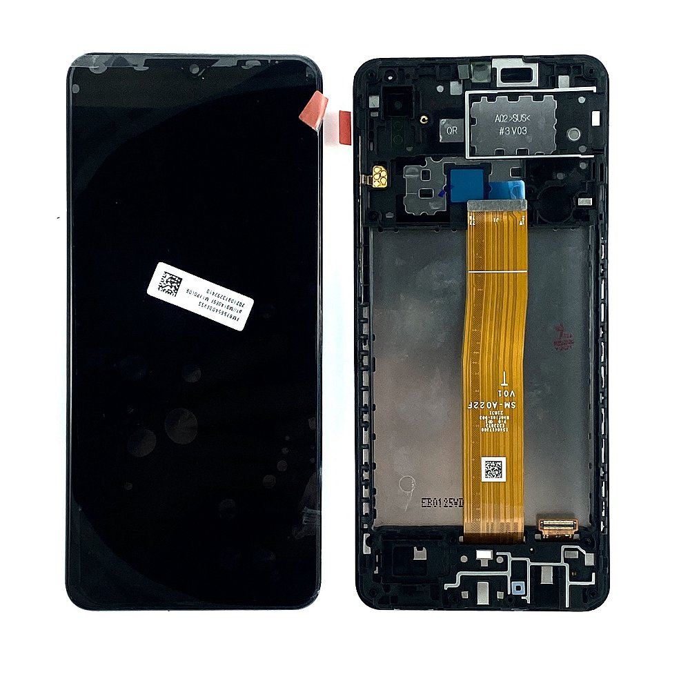 Frontal Completa Tela Touch Display LCD Samsung A02 ** COM ARO ...