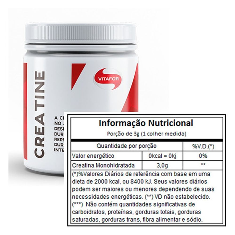 Creatine Vitafor 300g Curitiba Nutrition Suplementos