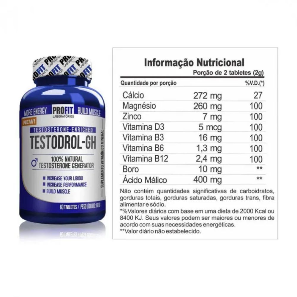 TESTODROL-GH PROFIT - 60 CAPS - Curitiba Nutrition - Suplementos