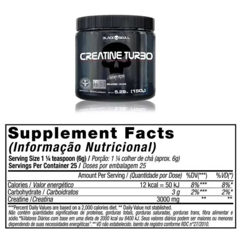 CREATINA TURBO - 150G - Curitiba Nutrition - Suplementos