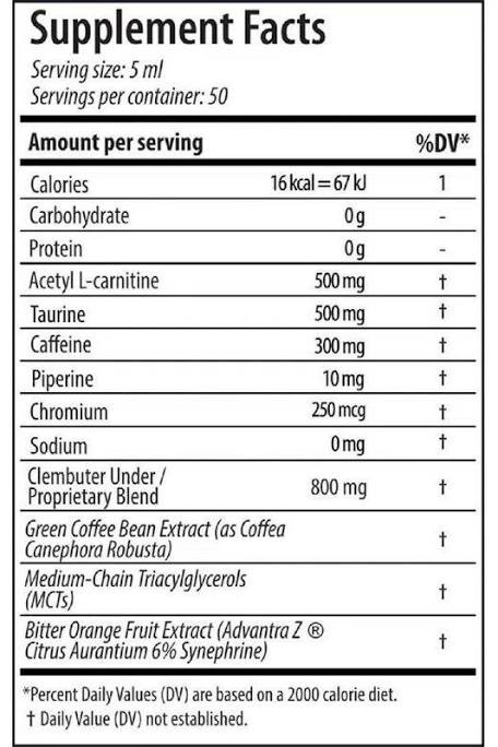 CLEMBUTER UNDER LIQUID THERMO 250ML - UNDER LABZ - HEAVY NUTRITION ...
