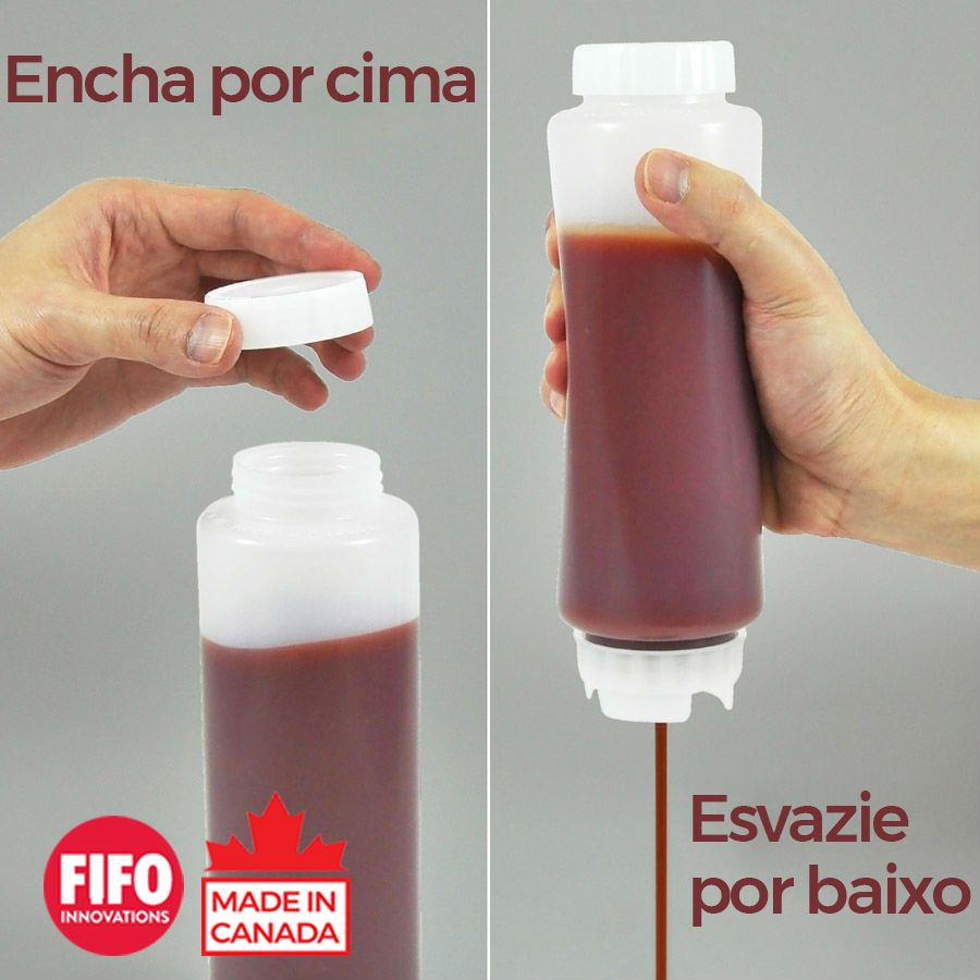 Bisnaga Invertida Fifo Original 710ML (24OZ.) - Para Molhos e Caldas ...