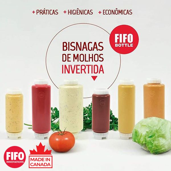 Bisnaga Invertida Fifo Original 710ML (24OZ.) - Para Molhos e Caldas ...