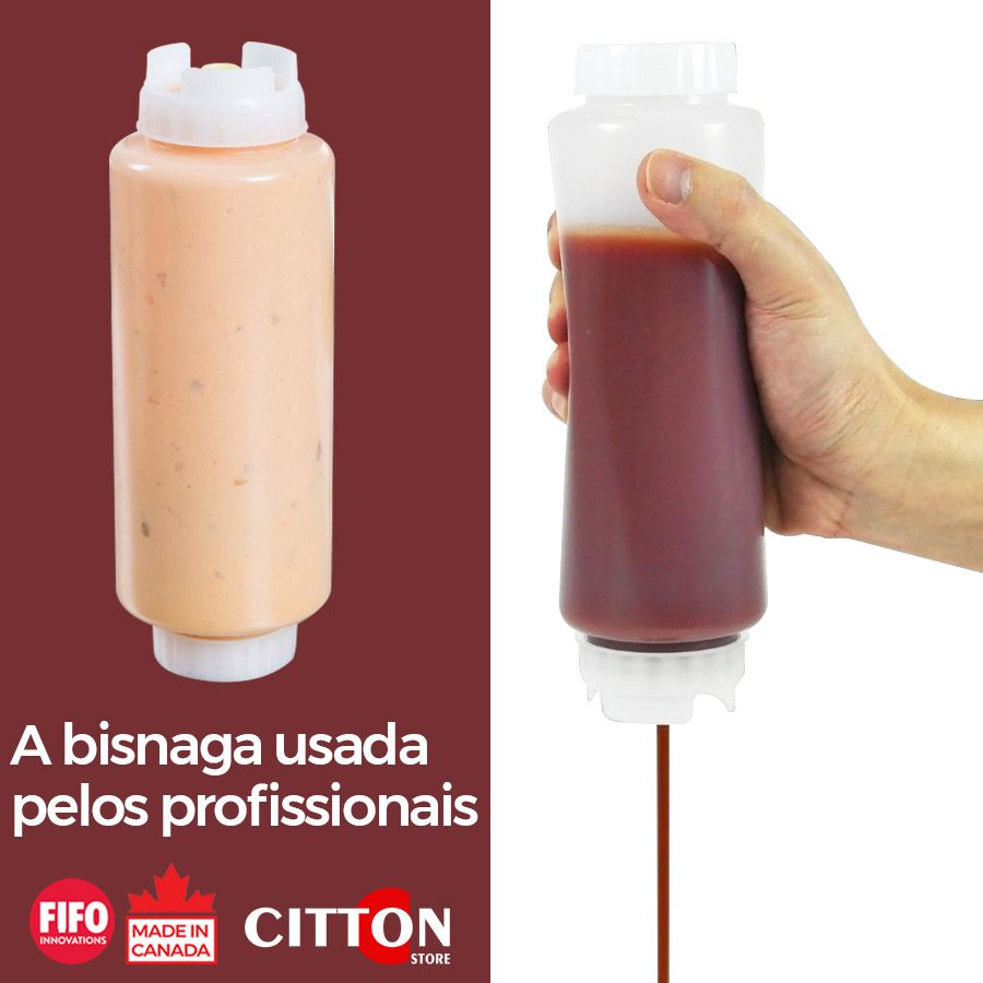 Bisnaga Invertida Fifo Original 710ML (24OZ.) - Para Molhos e Caldas ...