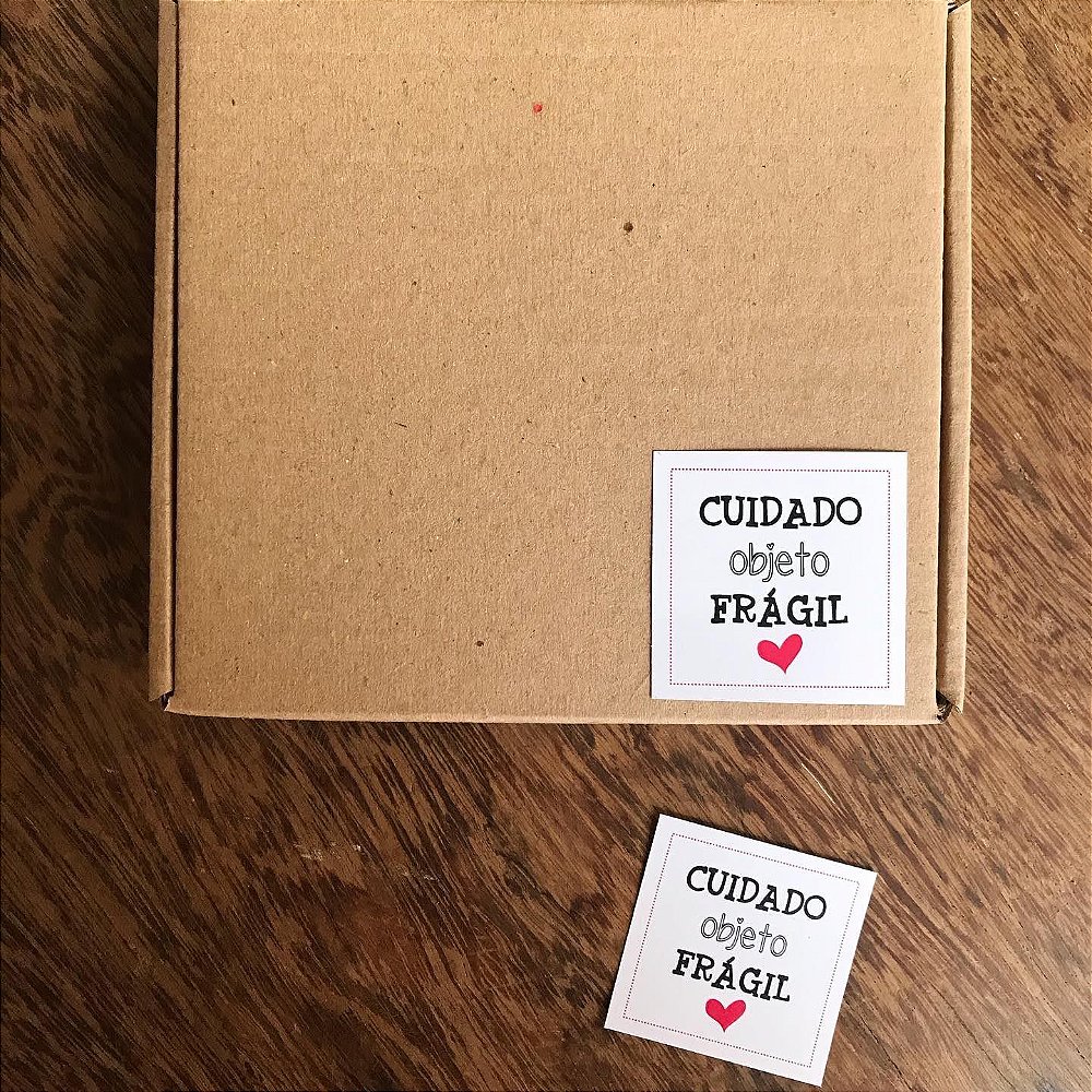 Adesivo Quadrado Cuidado objeto frágil - Papelaria Personalizada e ...