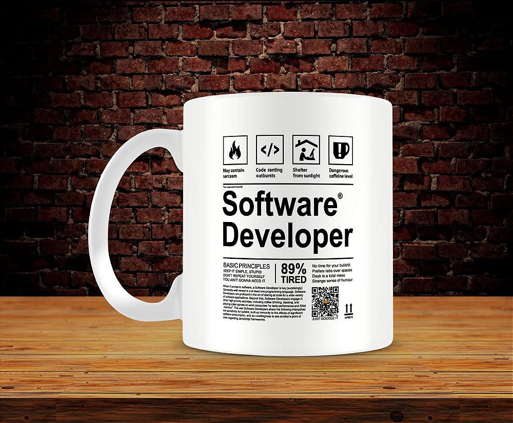 Caneca Software Developer - Artgeek - Loja Nerd de Decoração e ...