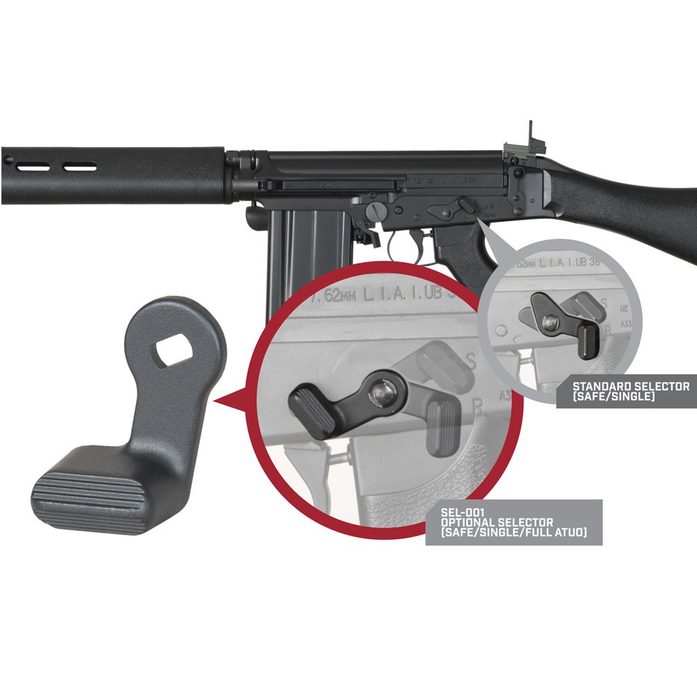 Rifle de Airsoft AEG ARES L1A1 FAL AR-024-P Black Cal 6mm - Try Airsoft