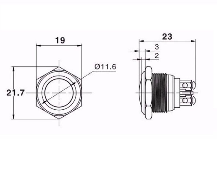 Botão Push Button Inox 16mm Momentâneo Alta Qualidade - ON ELETRICA ...