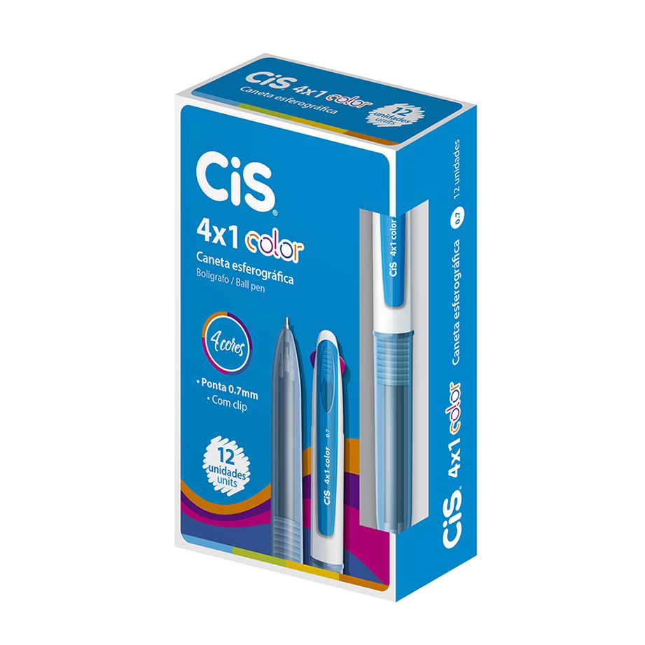 Caneta 4 Cores CIS Color - Acalanto