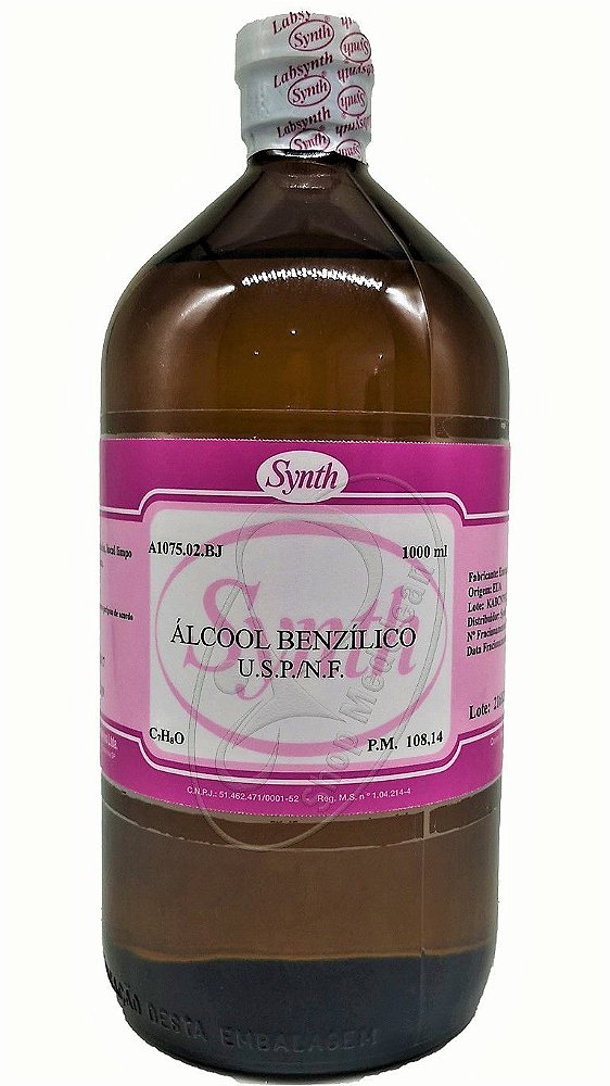 Álcool Benzílico USP 1 litro Synth com laudo de análise - Ciruvix - A ...