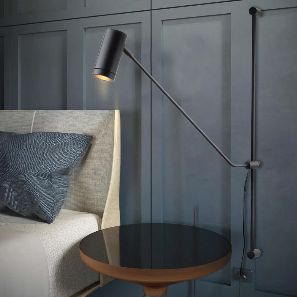 Arandela Articulada 1039 Stelo Preto 60x50x50cm para 1 Lampada MR11 ...