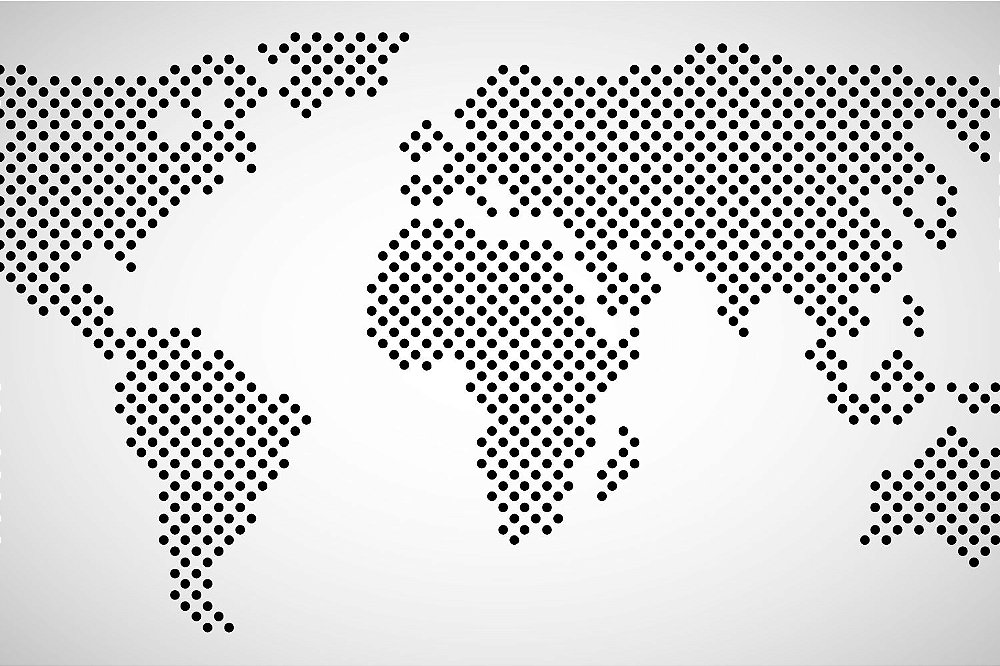 Papel de Parede Mapa mundi em Bolinhas | AloPapers.com.br - AloPapers ...
