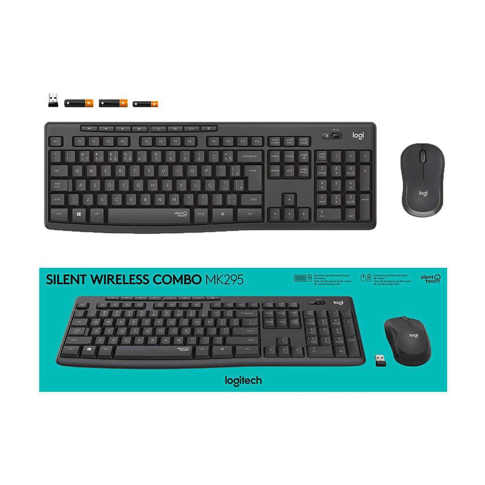 Kit Teclado + Mouse Logitech MK295 Silent Touch Wireless ABNT2 - Loja ...