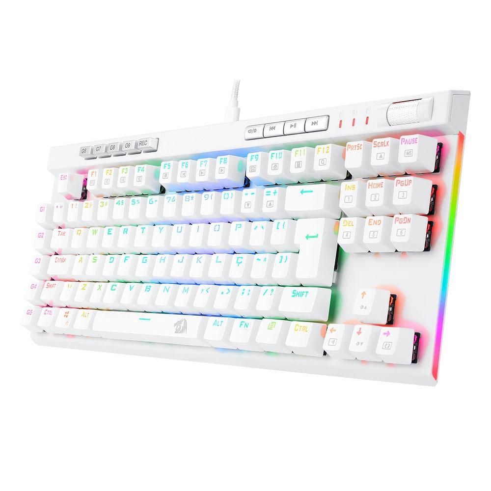 Teclado Gamer Mecânico Redragon Magic-Wand Pro Branco, RGB, Switch ...