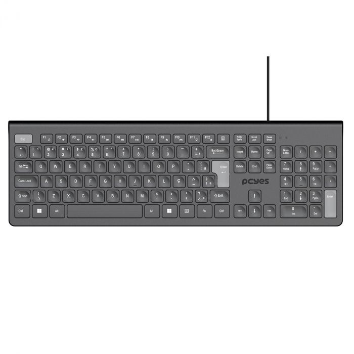 Teclado Pcyes Soft Keyboard ABNT2 Preto - Loja Zeus Games