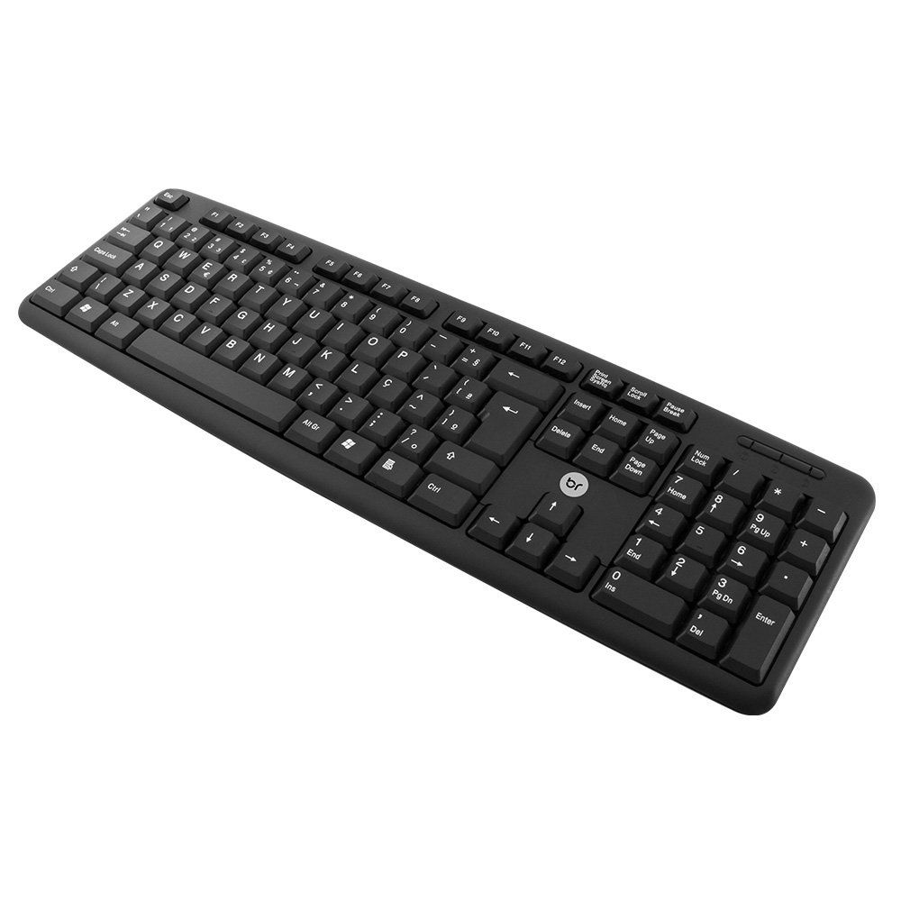 Teclado Bright, ABNT2, USB, Preto - Loja Zeus Games