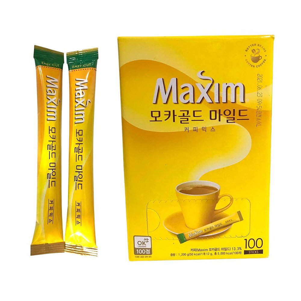 Café Maxim Mocha Gold Mild em pó (12g) - Made In Korea Minas