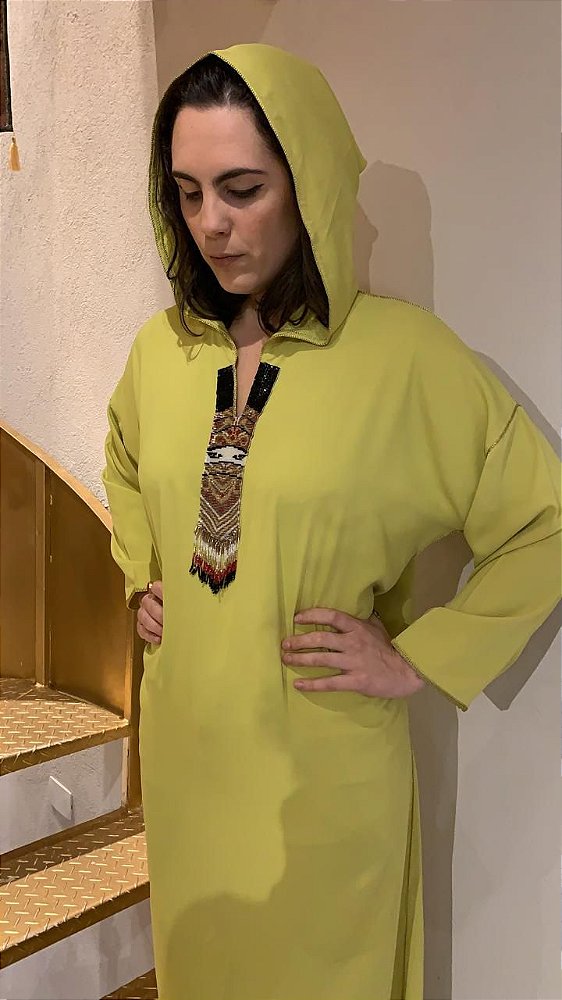 Galabia Abacate com Capuz - Marrocos - Al Ward - O mundo árabe e seus ...