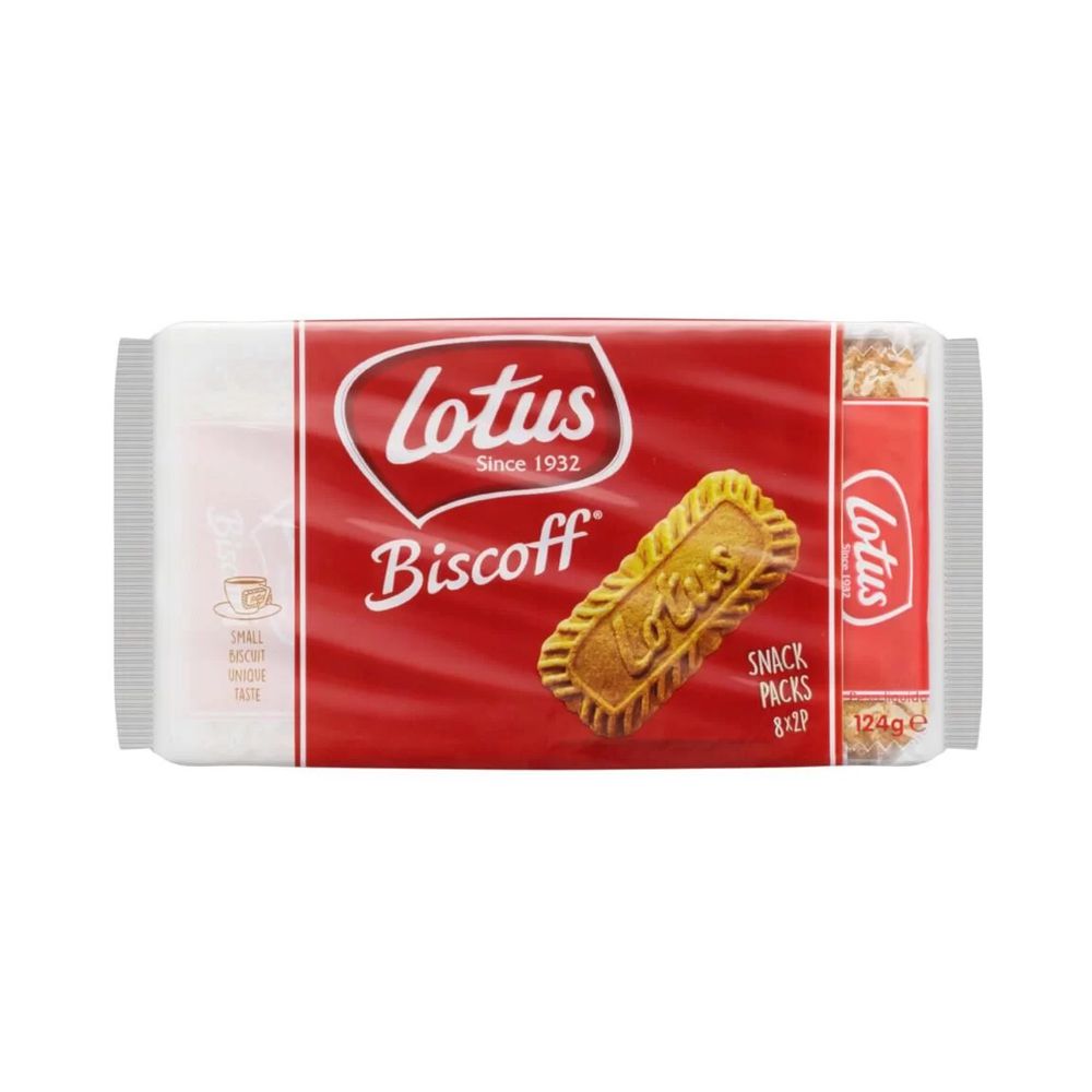 Biscoito Lotus Biscoff Snack Packs 124g - Família Scopel Delivery