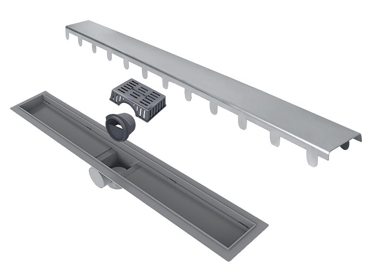 Elleve - Ralo Linear Smart Tampa Inox Sifonado 60cm - Pastilhas BH