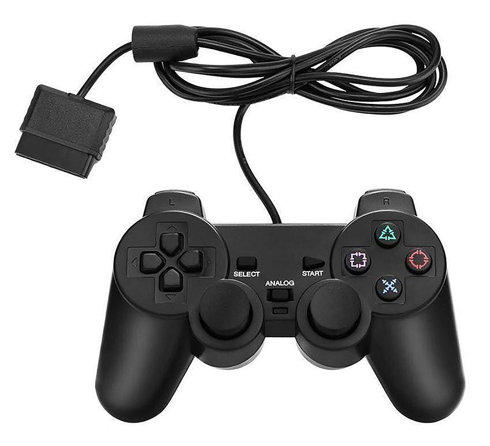 Controle com Fio para Playstation 2 com Vibração - YDTECH