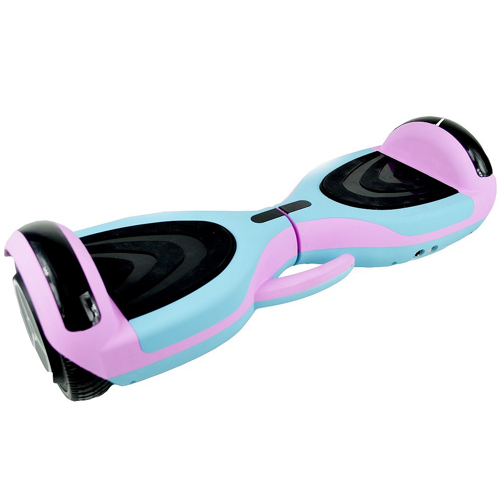 Skate Elétrico Hoverboard Original 6,5" Led Alça Rosa Azul 27069 - YDTECH