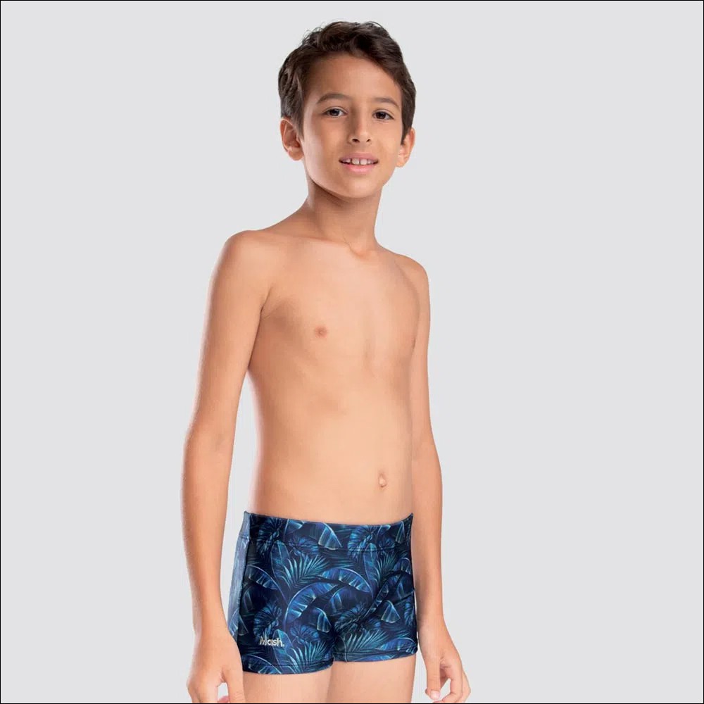 Sunga Mash Boxer Infantil Folhagem - Empório da Moda
