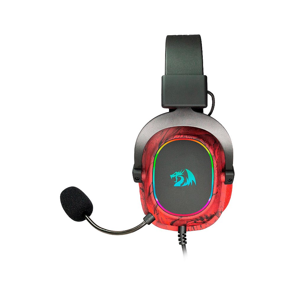 Headset Gamer Redragon Ryuji ID-510RGB 7.1 Infernal Dragon Vermelho ...