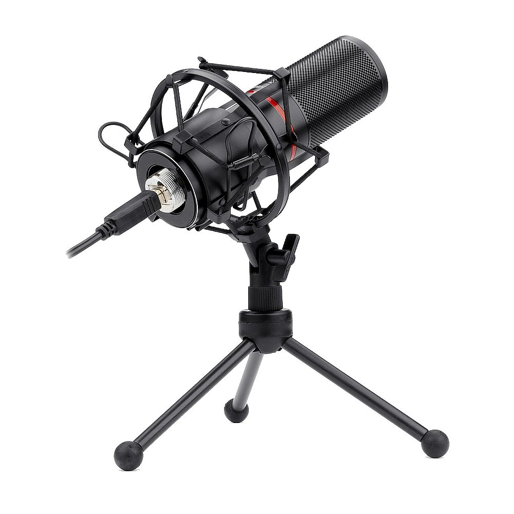 Microfone Gamer Streamer Redragon Blazar C/ Tripé, USB, Black, GM300 ...