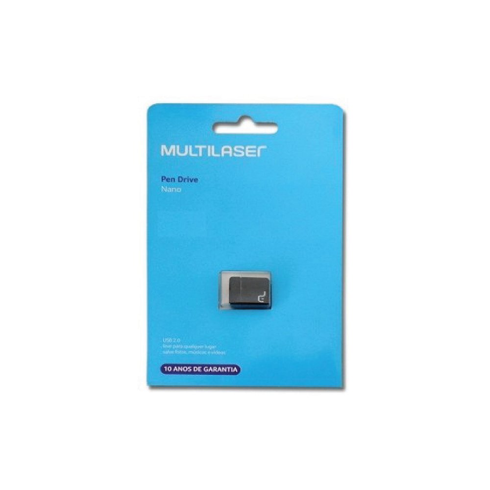 Pendrive Multilaser Nano 32GB Usb PD055 - Preto - Casa Vieira