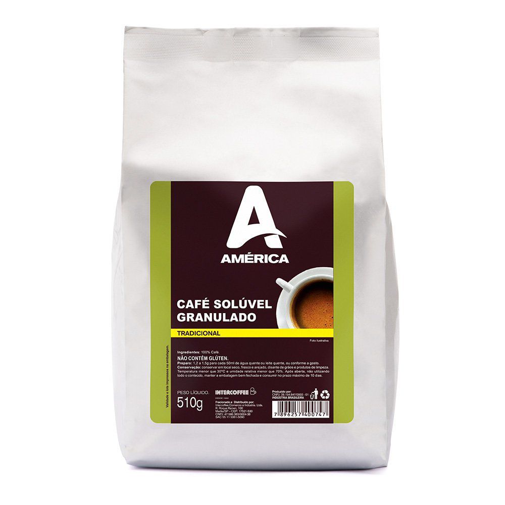Café Granulado Solúvel América - 510g - Outlet do Café